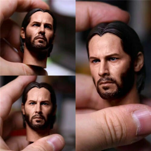 A 1/6 Keanu Reeves Head Carving John Wick Sculpt F12'' Figure Model ...
