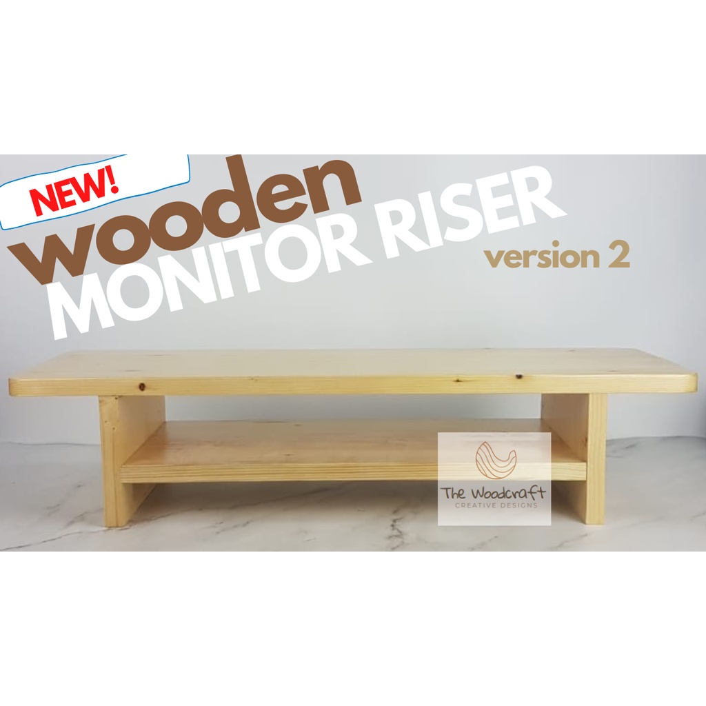 Wooden Single Monitor Riser V2 | Shopee Philippines
