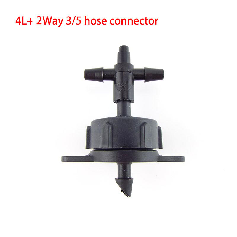 10pcs 2L 4L 8L Flow Pressure M Drip Irrigation Garden 4 Way 3/5mm Hose ...