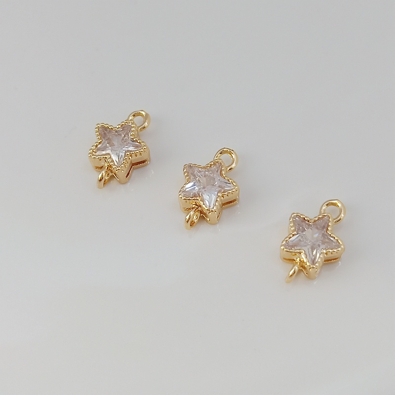 14K Copper Real Gold Color-Preserving Inlaid Double Hanging Five ...