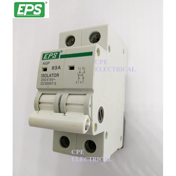 EPS 40A 63A 2 POLE ISOLATOR ISOLATING Switch Disconnector | Shopee Philippines