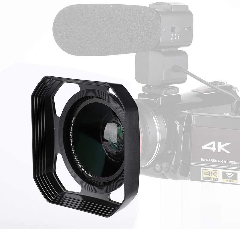 37mm-72mm Camera Lens Hood, Square Lens Hood Sun Shade/Shield, Reduces ...