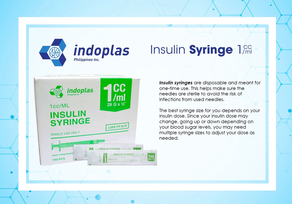 Indoplas Insulin Syringe 1 Box (100 Pcs) | Shopee Philippines