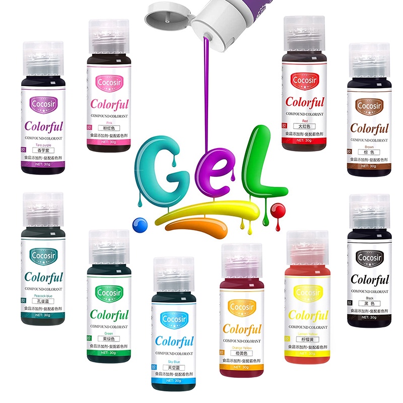 Food Coloring Gel Baking Fondant and Cooking Concentrated Icing Food ...