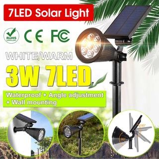 7 LED Solar Light Garden Lamp Outdoor Lighting Spotlight Lawn Lights ...