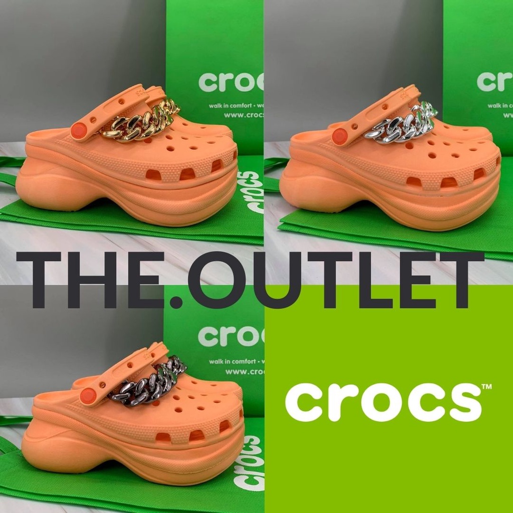 Crocs Classic Bae Clogs Heels beach walk Slides sandals for women ...