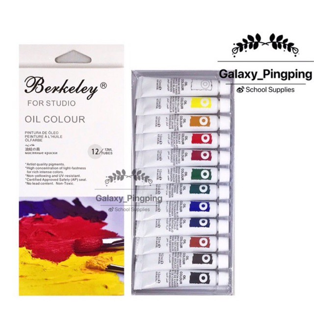 Berkeley Oil Colour Paint Set (12tubes/12ml) | Shopee Philippines