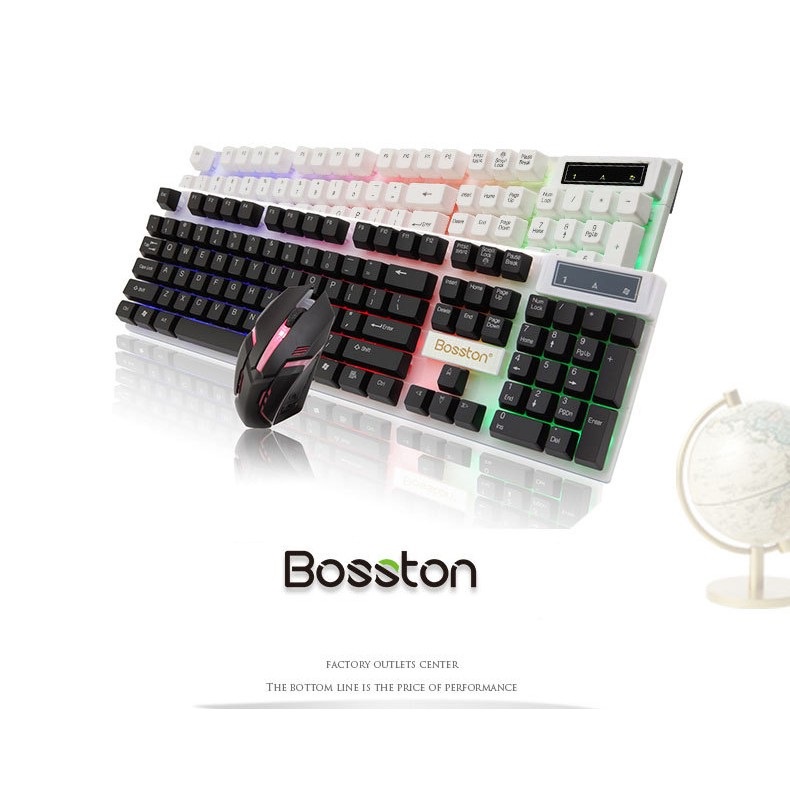 Mechanical Keyboard With Bosston Mouse 8310 - Combo Keyboard And Gaming ...
