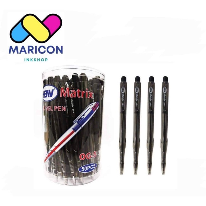 HBW matrix black ballpen 0G-5 (50pcs per pack) | Shopee Philippines