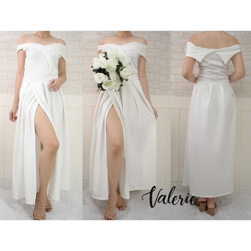 VALERIE Long Gown Debutant Dress Womens Formal Attire Ninang Dress ...