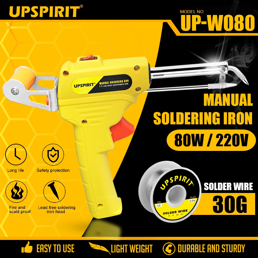 UPSPIRIT 60W/80W Electric Soldering Iron Gun Automatically Send Tin Gun ...