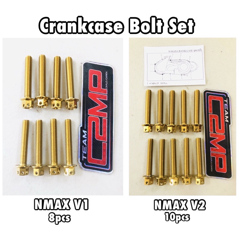 Heng Crankcase Bolt Set NMAX V1 NMAX V2 | Shopee Philippines