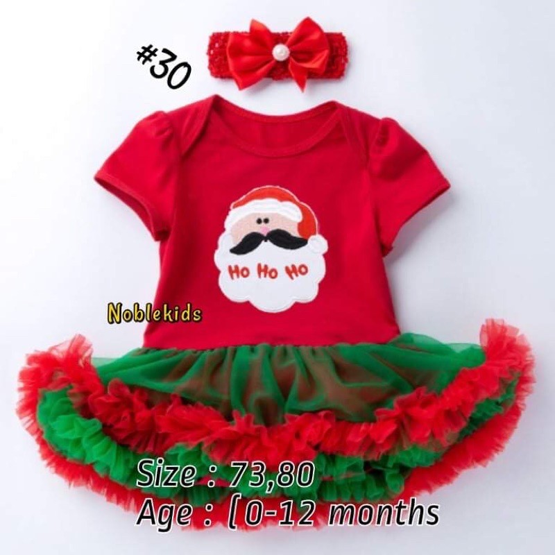 Santa clause dress for baby with garterize headband | Shopee Philippines
