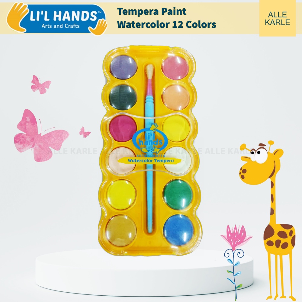Li'l Hands Tempera Paint Watercolor 12 Colors | Alle Karle | Shopee ...