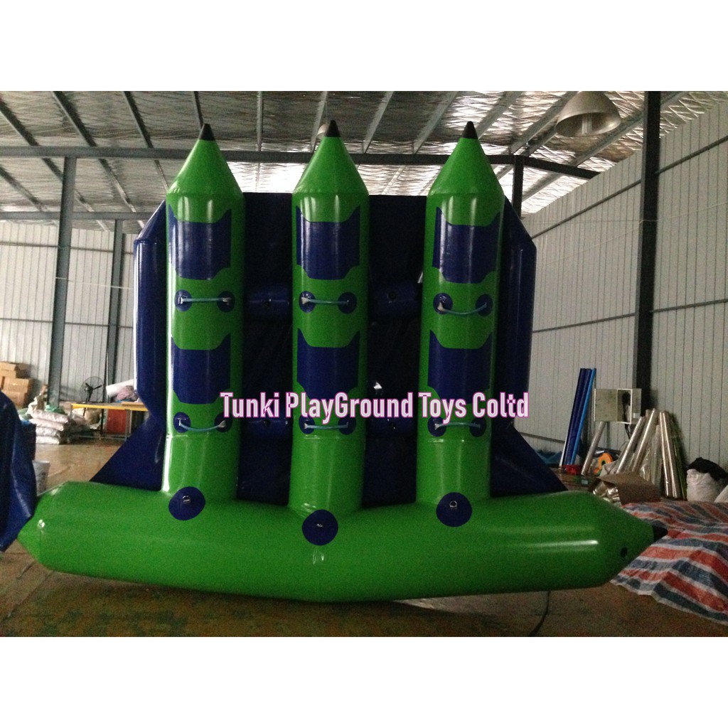 HI Excited water game3L*3Wm inflatable flyfish ,fish banana boat ...