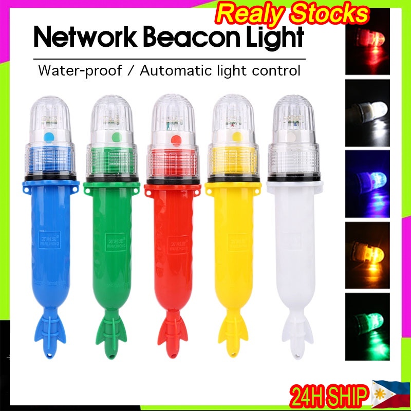 Marine Waterproof Torpedo Blinker Fishing Light Floating Signal Light ...