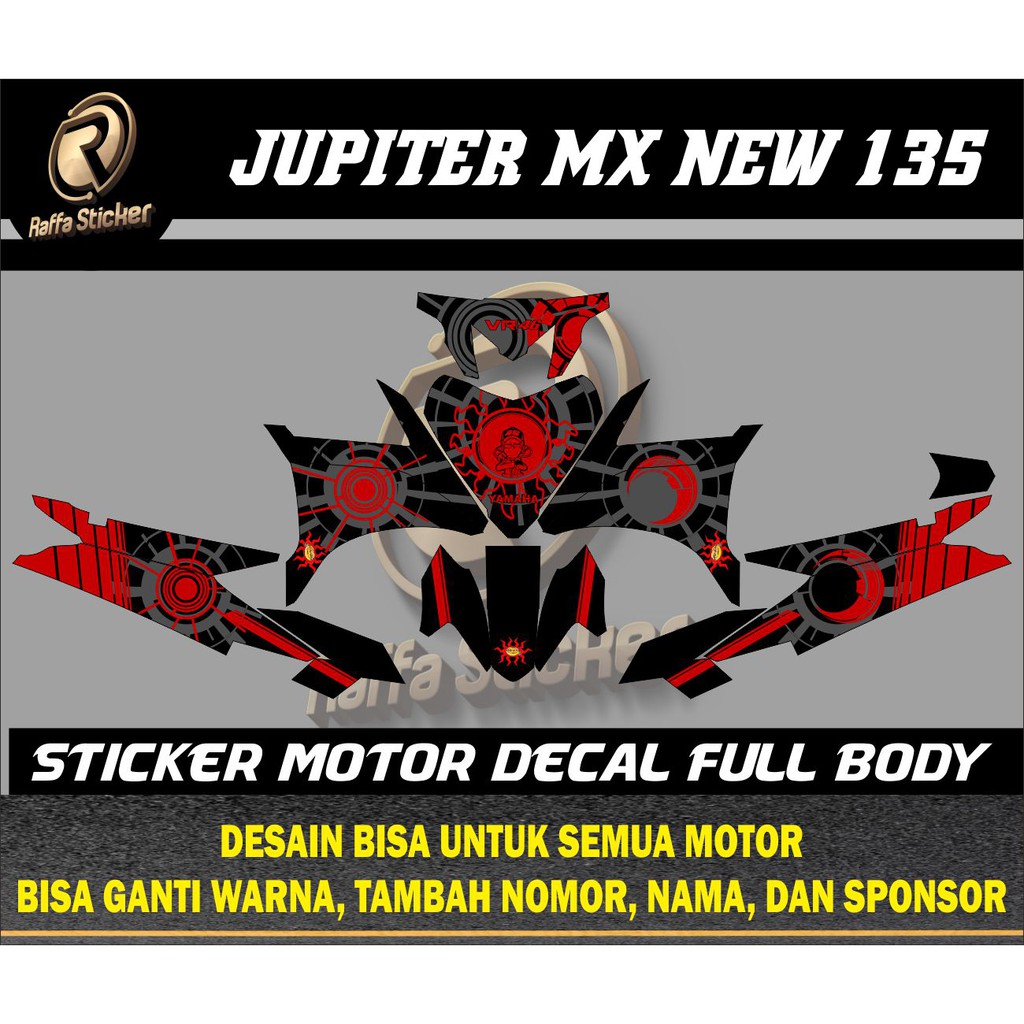 Jupiter mx new 135 sticker full body jupiter mx new decal mx 135 rossi ...