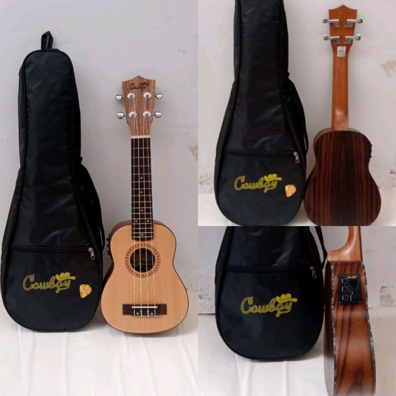 Ukulele cowboy Electric soprano 21 ukulele EQ preamp tuner cowboy ...