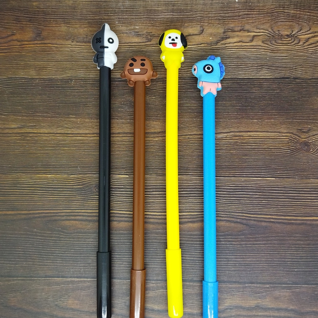 (4pc) Fancy Gel Pen / Gel Pen Head Gel Pen BT-21 motif | Shopee Philippines