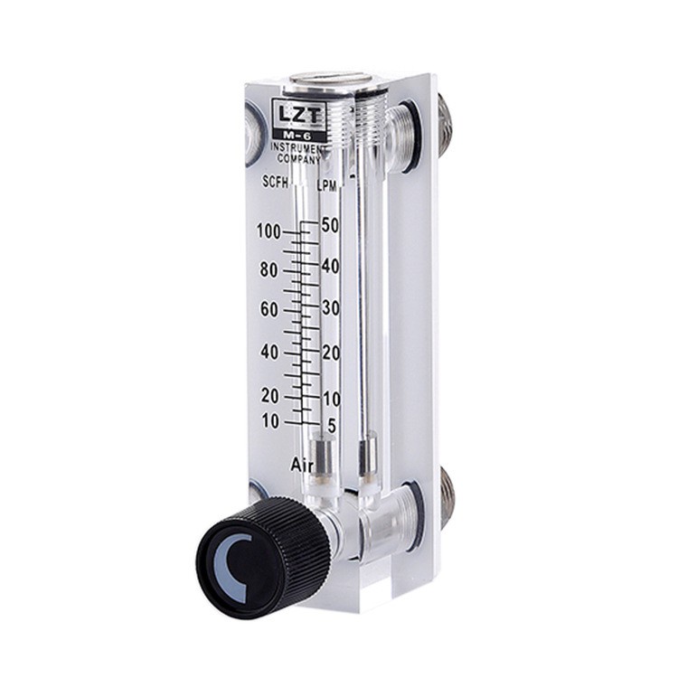 PMMA Gas Flowmeter Air Flow Meter 1/4" BSP Female Square Panel Type Rotameter Liquid -6T 0.1-0 ...