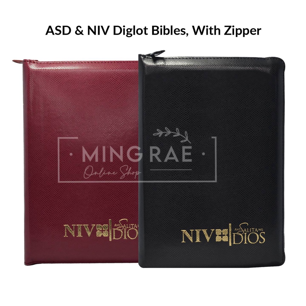 ASD & NIV Diglot Bibles, With Zipper | Shopee Philippines