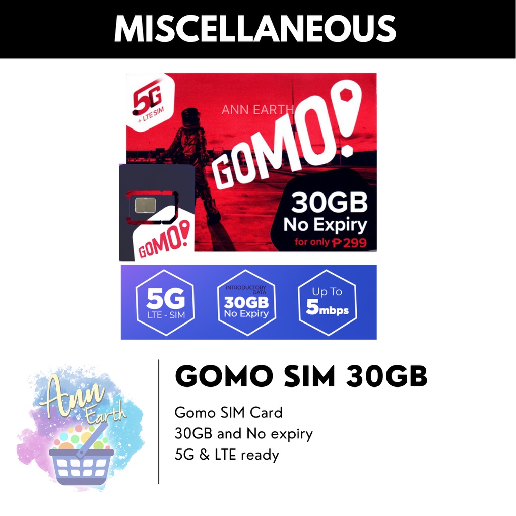 GOMO SIM with 30GB No Expiry | Shopee Philippines