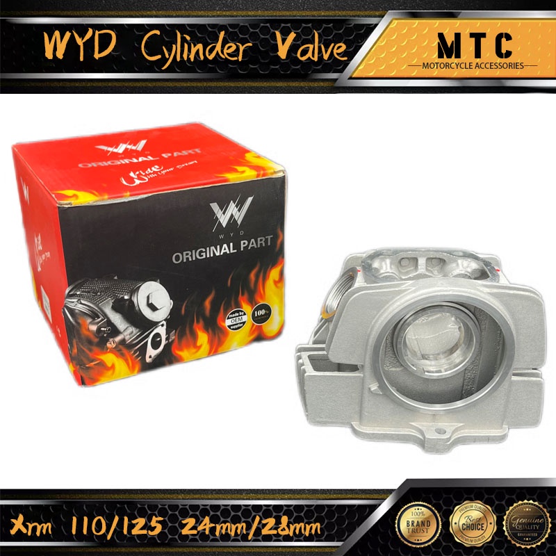 WYD Cylinder Head And Valve Honda Xrm 110/XRM 125 24mm/28mm | Shopee ...
