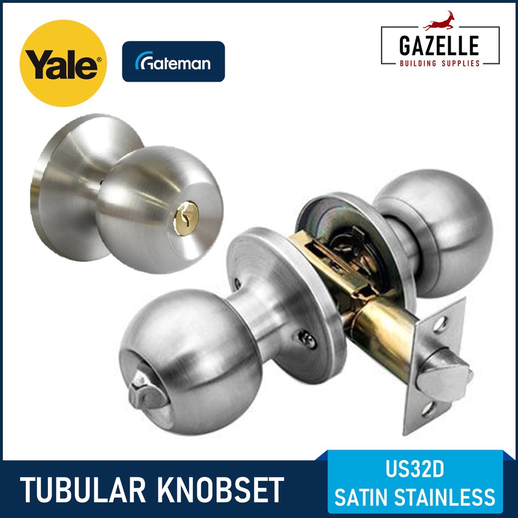 Yale Gateman Entrance Knob Set Tubular Twist Type Door Lock Door ...