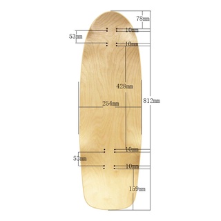 Double kick tail skateboard surf skateboard deck 32*10 inch 7-layer ...