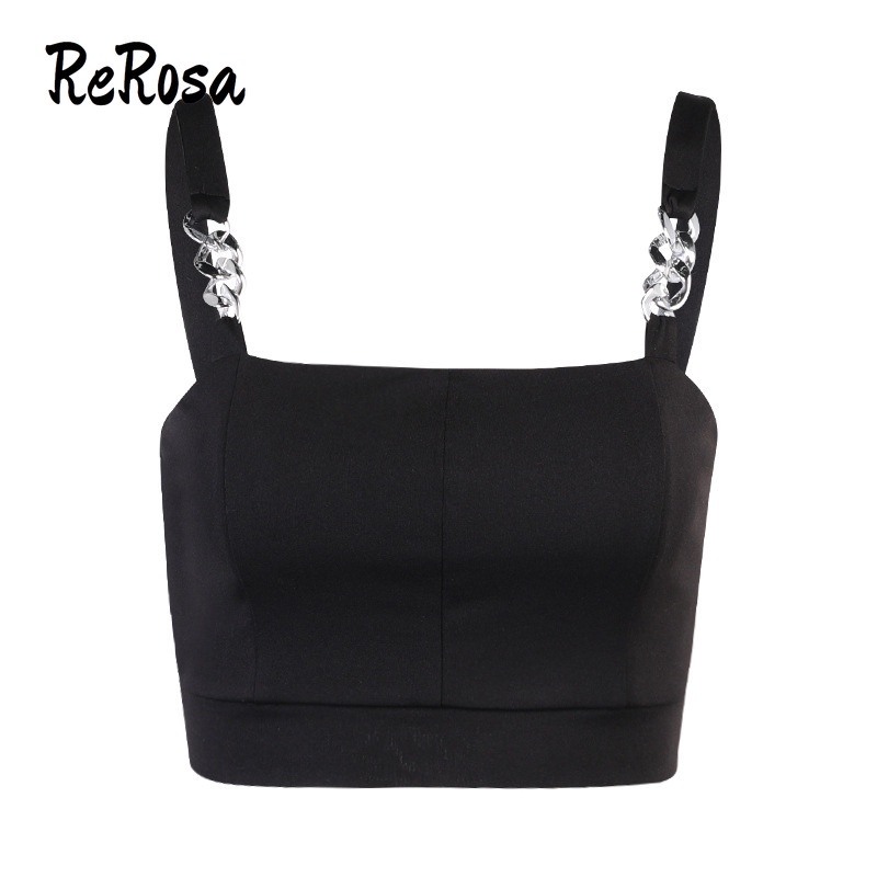 ReRosa Women's Thick Chain Sexy Slim Sling Outer Wear Vest | Shopee ...