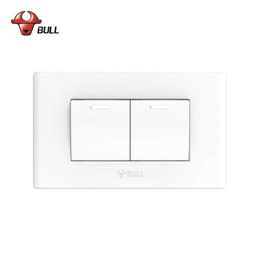 BULL 2 Gang 2 Way Wall Switch G04K212Y White and Dark Grey | Shopee ...