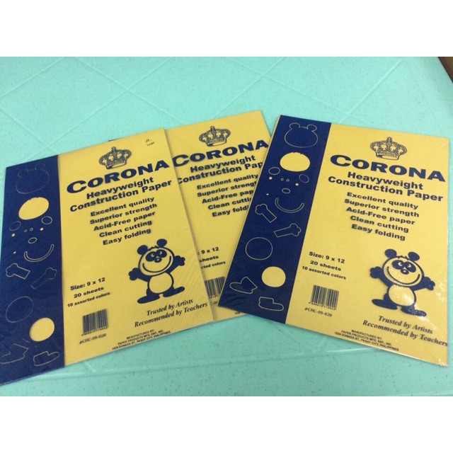 Corona Construction paper 9 x 12 inches (105gsm) | Shopee Philippines