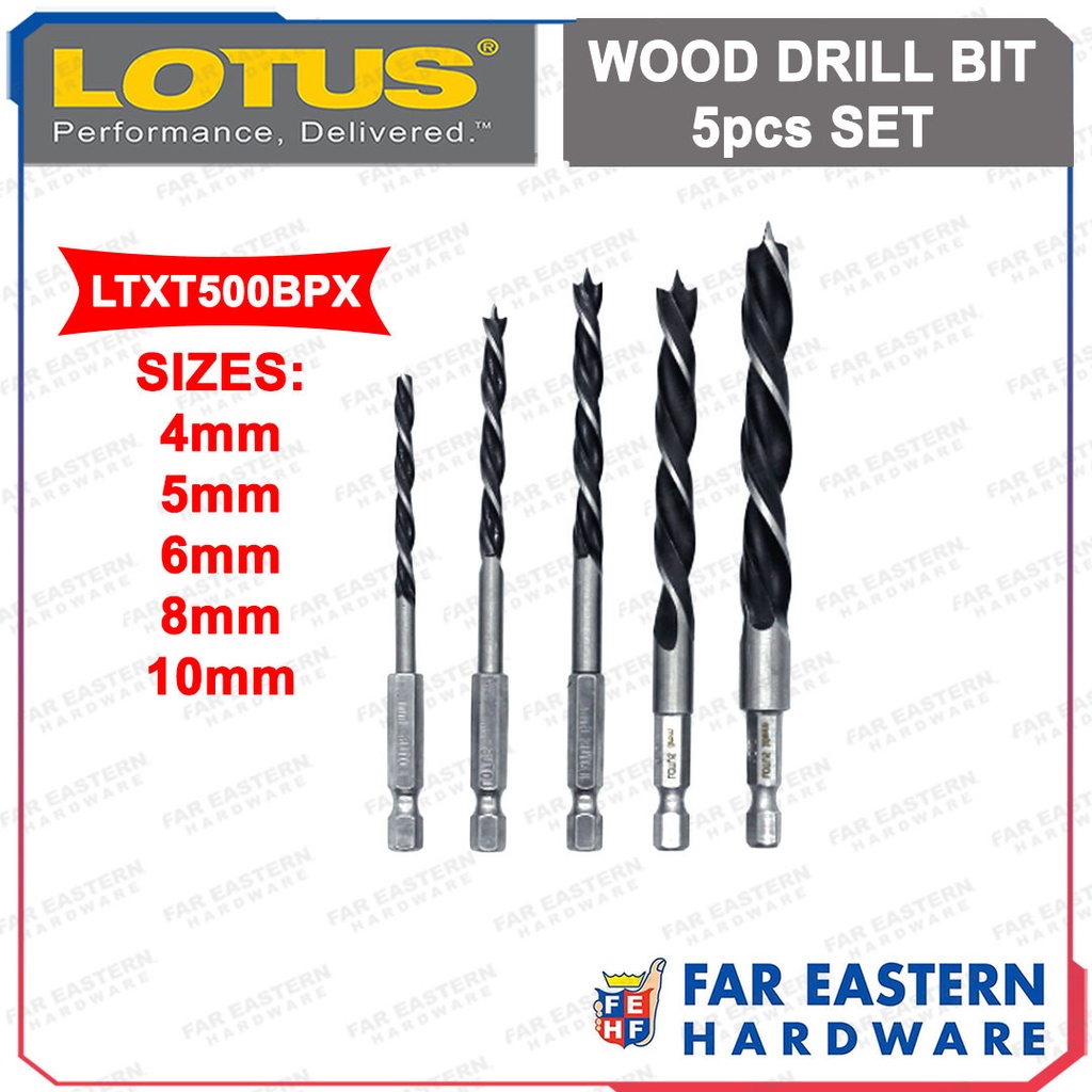 LOTUS Drill Bit 5pcs Set for Wood LTXT500BPX LTAC | Shopee Philippines