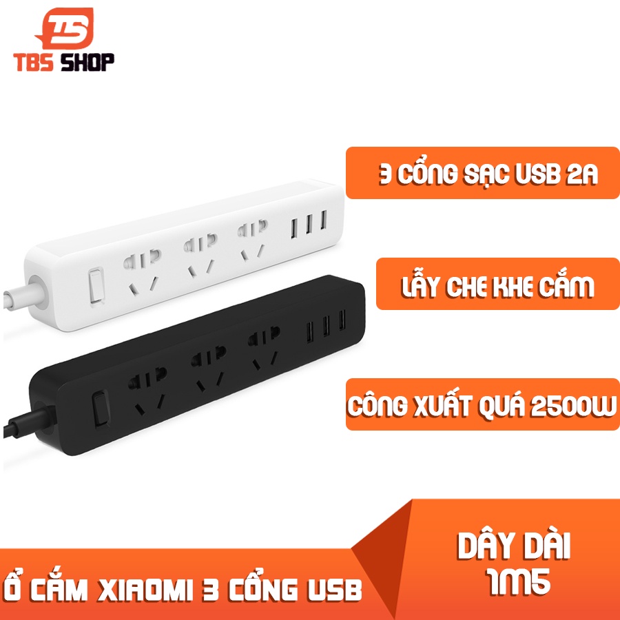 Xiaomi Mijia Power Socket With 3-Pin 3-Pin 2A USB Port Fast Charging ...