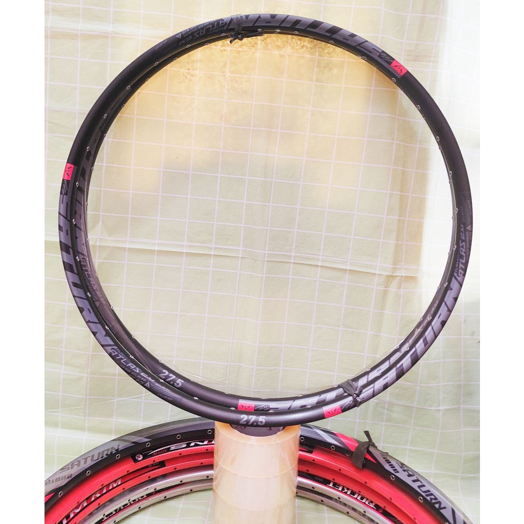 SATURN Bicycle MTB Rim with Eyelet Bike Double Wall Rim Alloy Size 26 ...