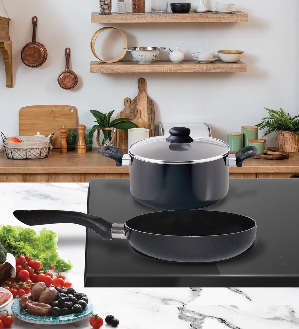 Dynamex Harmony Non-Stick Coated Aluminum 3pc Induction Cookware Set ...