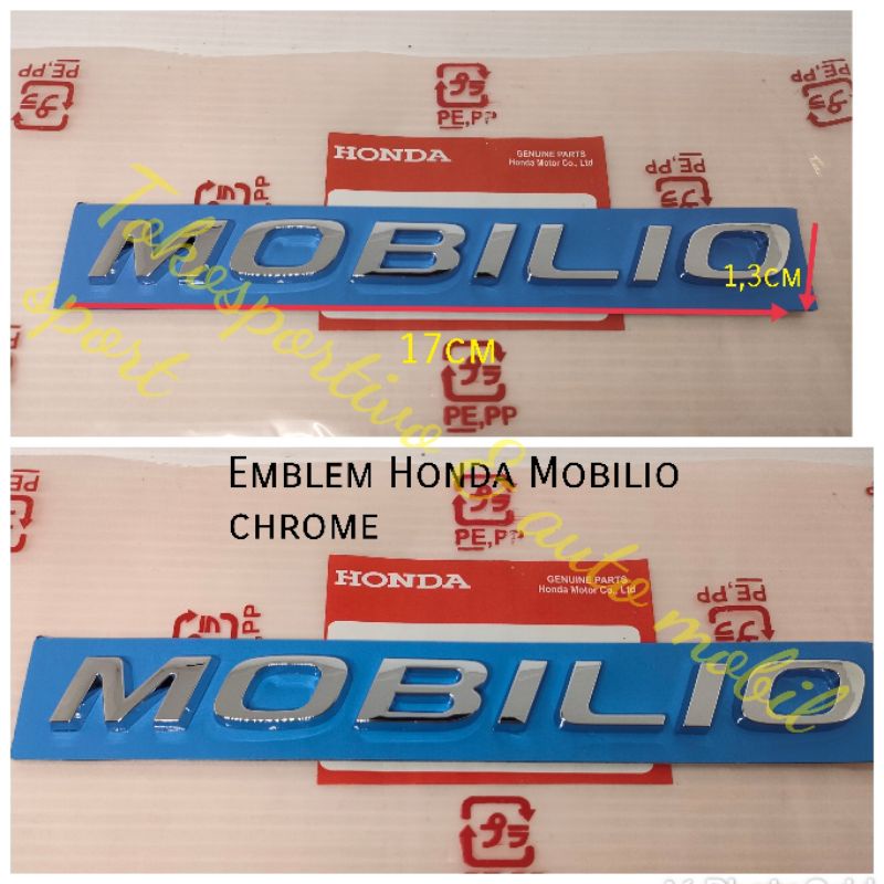 Honda mobilio chrome mobilio chrome mobilio Logo Sticker Emblem ...