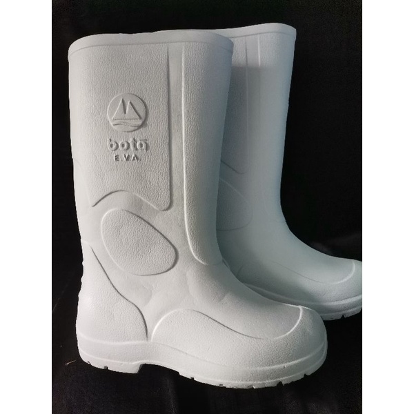 Bota Eva White / Black Rainboots Super Lightweight | Shopee Philippines