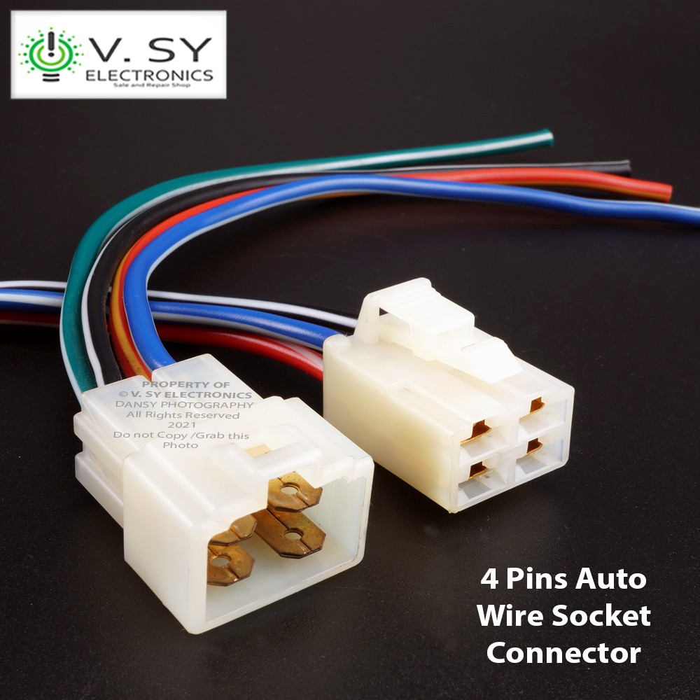 4 Pins 30CM Auto Wire Socket Male Female Connector Plug Jack Electrical ...