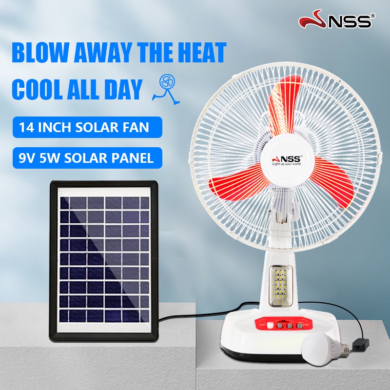 NSS mini Fan handheld Pocket Fan Solar Electric Fan Rechargeable ...
