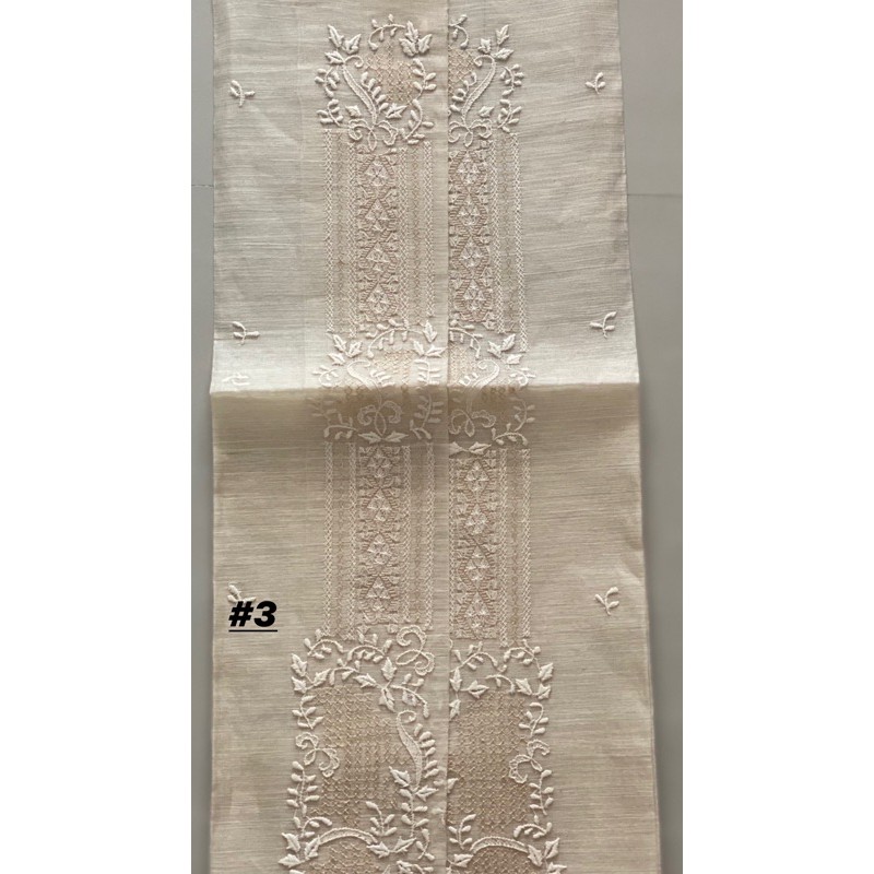 Pinya Silk Fabric with Embroidered (Full-Open) | Shopee Philippines