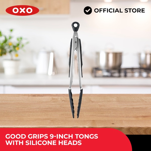OXO Houseware Good Grips Tongs w/ Silicone Heads - 9-inch | Shopee ...