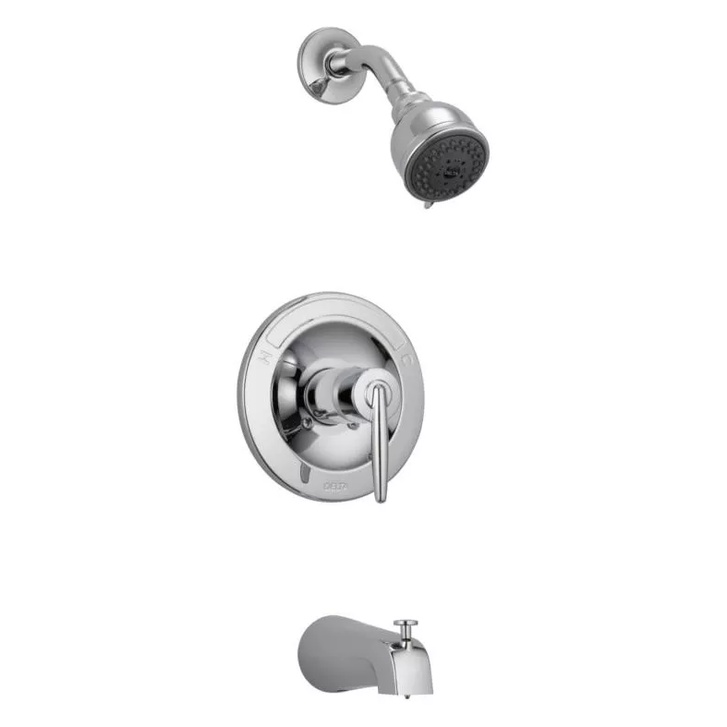 Delta DT25275LA Tub&Shower Faucet In-Wall Grail 1-Lever Handle Chrome ...