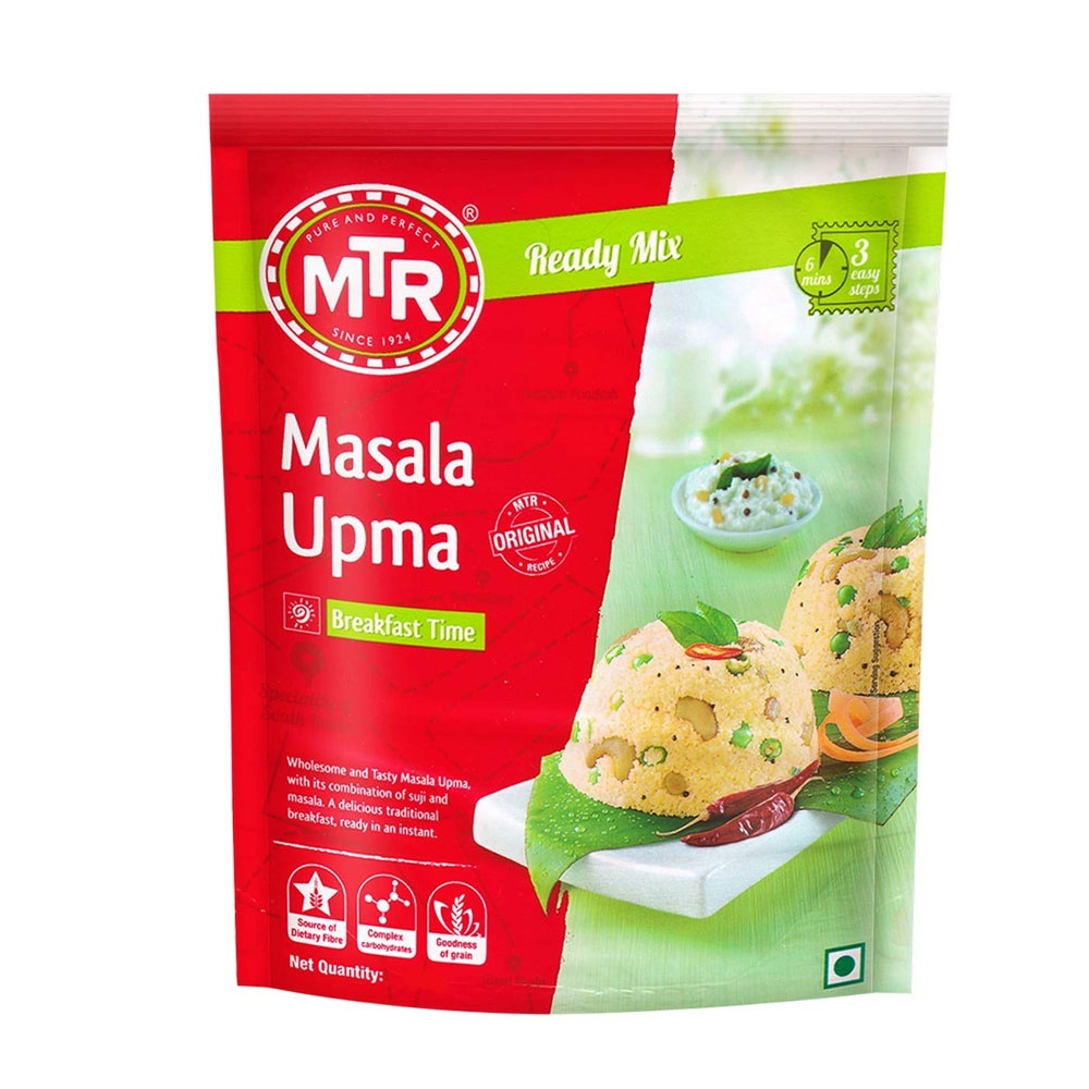MTR Masala Upma Mix/Mildly Spiced Semolina Pudding Mix (200g) | Shopee ...