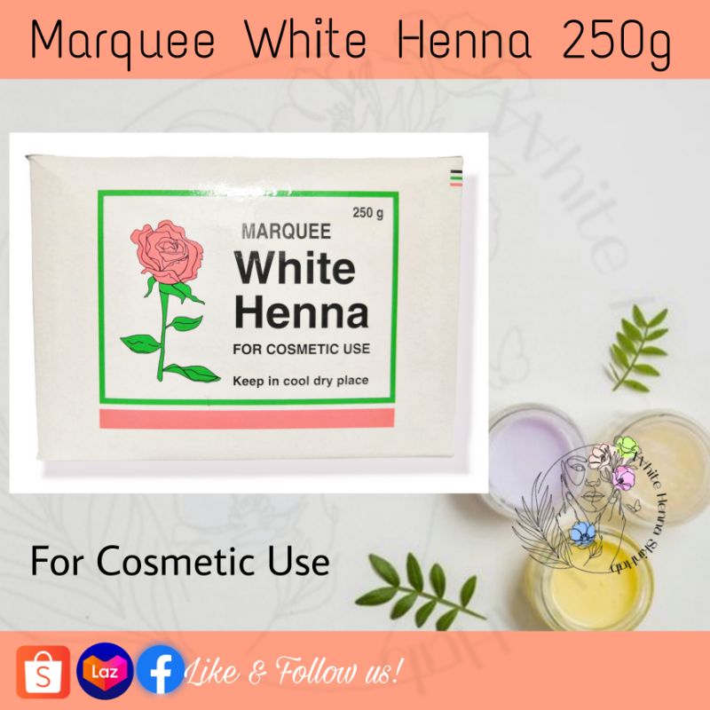 MARQUEE WHITE HENNA 250g for Cosmetic use /Skin Bleaching Instant ...