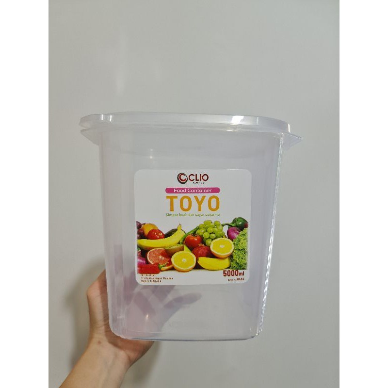 5 Liter Plastic Jar Food Container box - Cracker Food - TOYO 8432 Clio ...