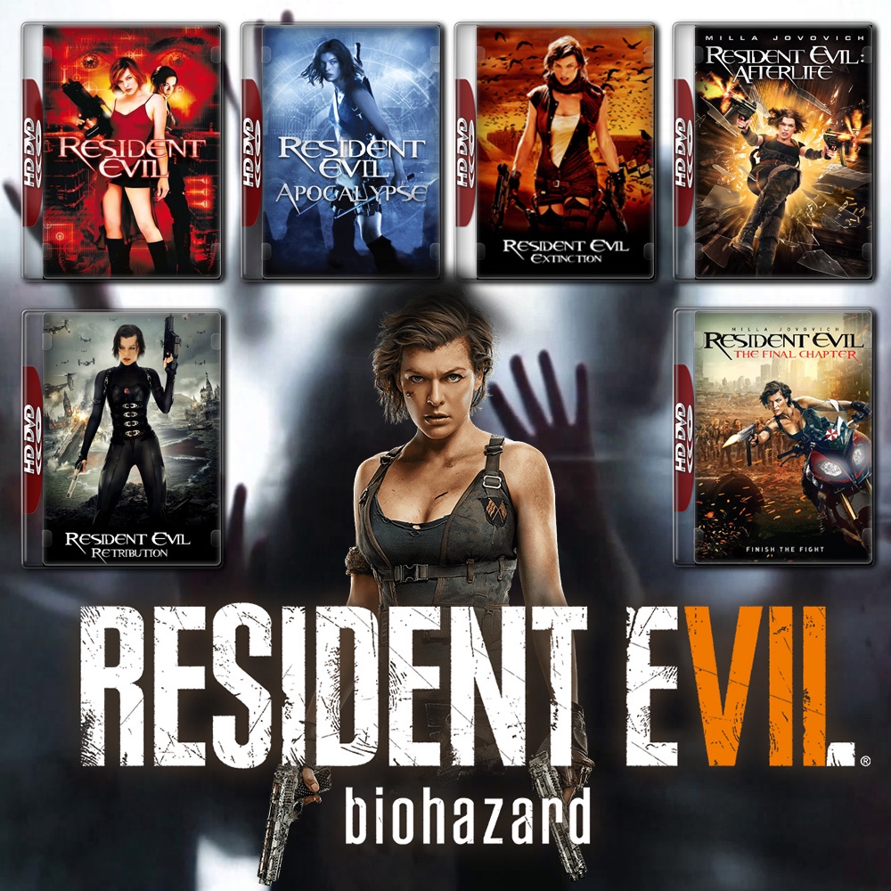 Resident Evil Complete Ghost Part 1-6 DVD Master Thai Dubbing | Shopee ...