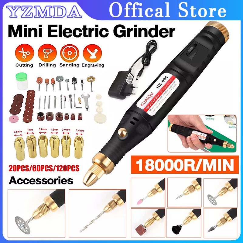 【Ready Stock】118pcs kits Adjustable 18000RPM Handheld Mini Electric ...