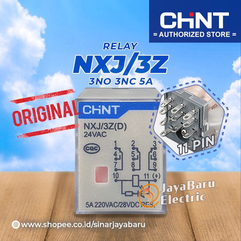 Relay CHINT NXJ 3Z 3Z1 NXJ-3Z NXJ-3Z1 11 pin 11 feet 24V 36V 48V 220V ...