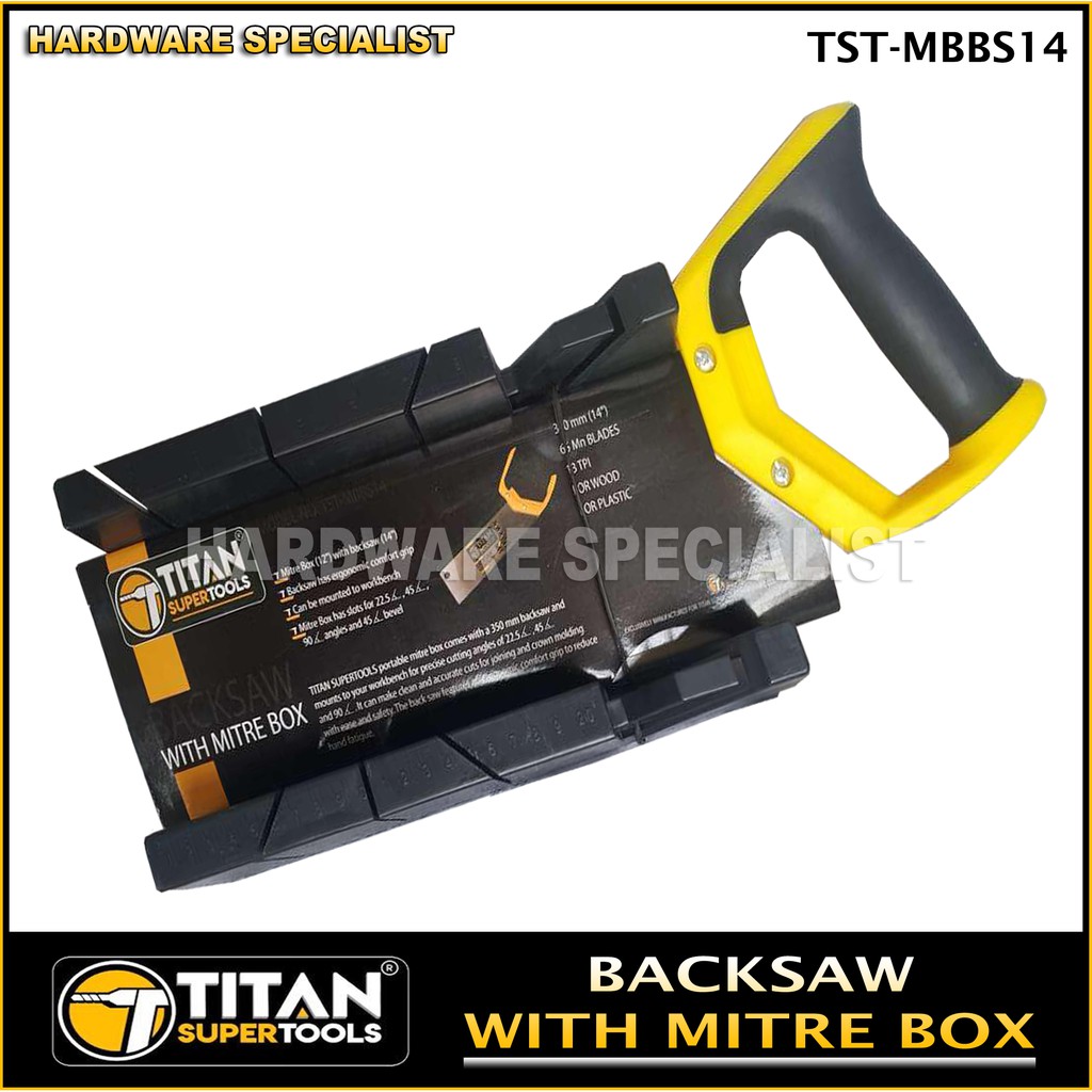 Mitre Box and Backsaw Set 14" TITAN Original Authentic | Shopee Philippines